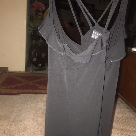 parallel | Tops | Black Spaghetti String Shirt Size Medium | Poshmark